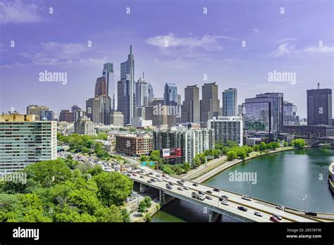 Aerial View Of Philadelphia Pennsylvania USA Skyline Stock Photo Alamy