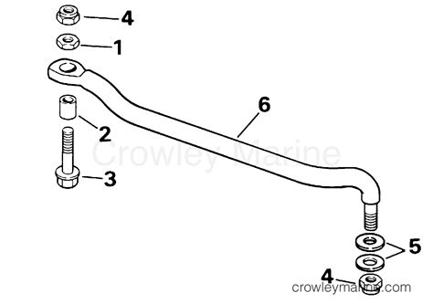 STEERING LINK KIT 2000 Johnson Outboards 25 J25ESSS Crowley Marine