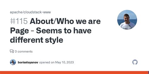 Aboutwho We Are Page Seems To Have Different Style · Issue 115 · Apachecloudstack · Github