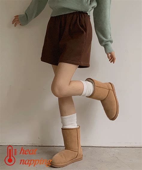 바닐라민트 왕따뜻🔥도톰 융기모 골지 반바지코듀로이 반바지겨울반바지기모반바지