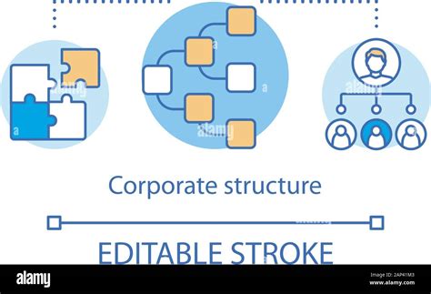 Corporate Structure Concept Icon Hierarchical Organization Idea Thin Line Illustration