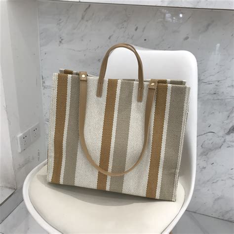 Сумка шоппер тканевая в коричневую полоску Оригинальные сумки от брендов Rozetka