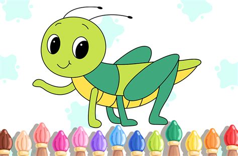 Have Fun With Grasshopper Coloring Game Splashlearn