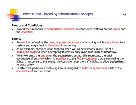 11 Process And Thread Synchronisation Concepts P4 Events And