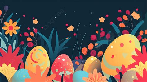 Easter Colorful Dark Background Easter Easter Eggs Deep Background Background Image And