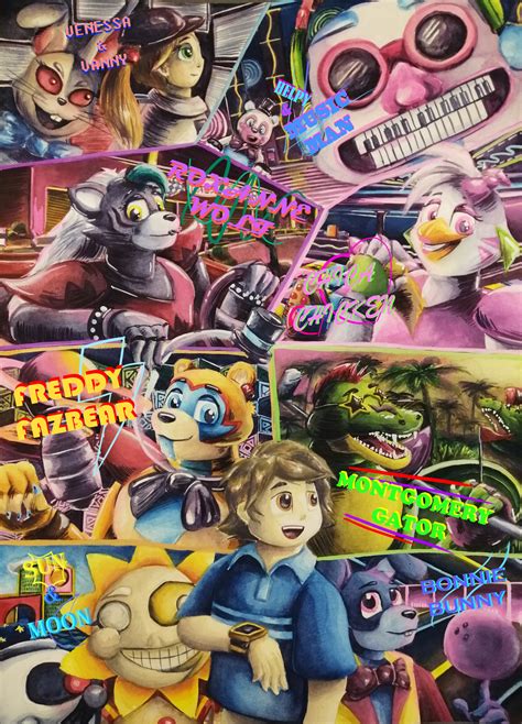 Security Breach Poster Fanmade Anime Fnaf Fnaf Fnaf Funny Images And