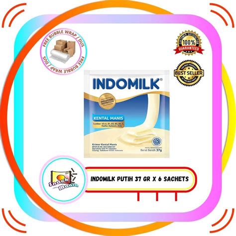Jual Indomilk Susu Kental Manis Putih 37 Gr X 6 Sachets Shopee Indonesia