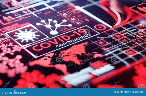 Data Visualisation Tracking The Spread Of Covid 19 Stock Illustration