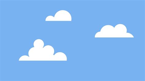 Animated Clouds In The Blue Sky 2d Explainer Animation Loop Stock