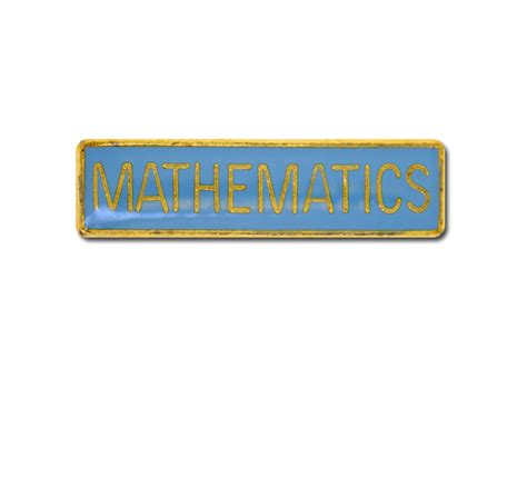 Mathematics Small Bar Badge