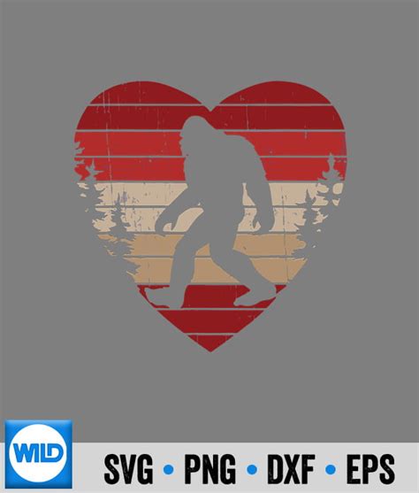 Valentines Svg Bigfoot Heart Valentines Day Girls Love Sasquatch Cute