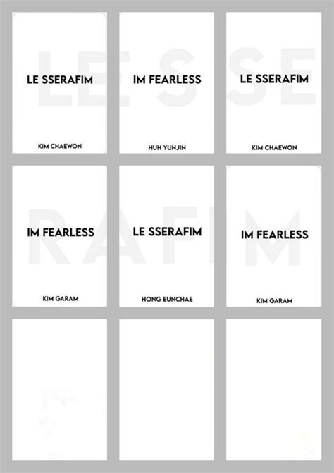 4lesserafim Fearless Album Pc Printable Ver Blue Chypre Back Pc