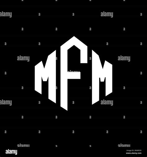 Mfm Letter Logo Design With Polygon Shape Mfm Polygon And Cube Shape