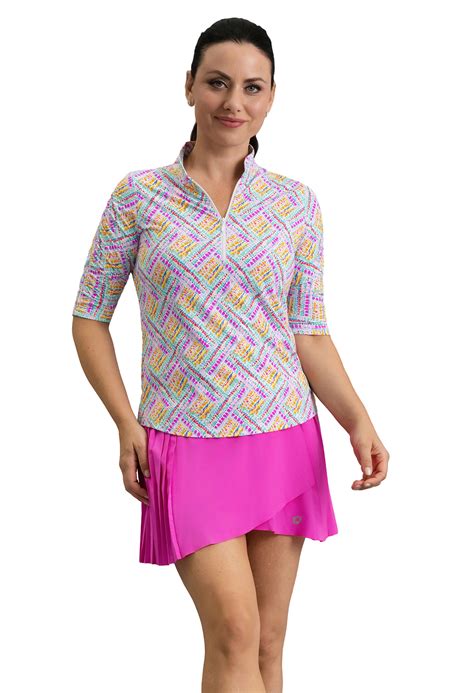Ibkul Elbow Sleeve Nina Hot Punk Multi Top Style 41249 For The