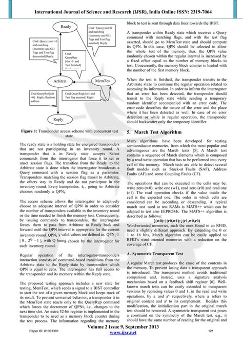 Concurrent Online Test Of Rfid Memories Using Mbist Pdf