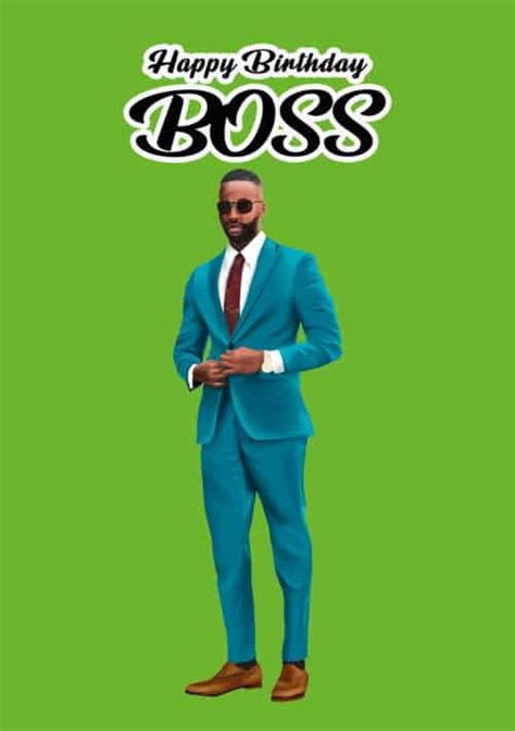 Happy Birthday Boss Card The Black Card Company