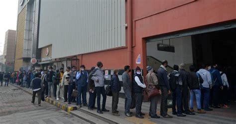 Covid Curbs Serpentine Queues Outside Delhi Metro Stations On Day Two
