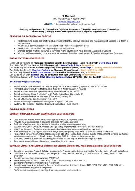 Sqa Purchase Operations Manager Cv Pdf