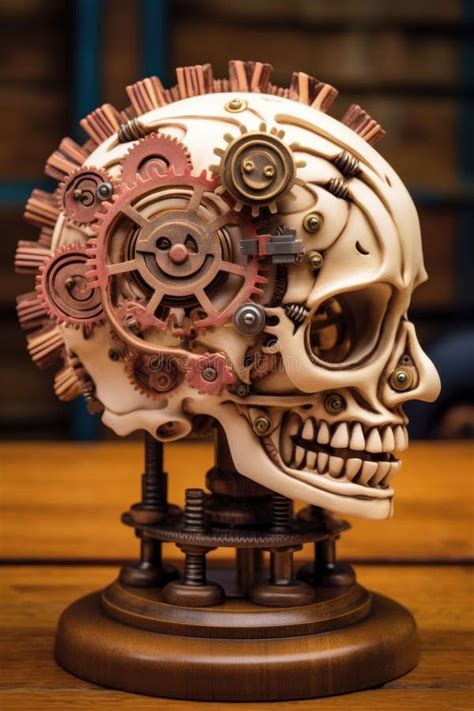 Brain Model With Gears Inside Representing Creativity And Innovation