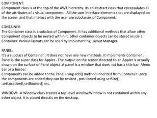 AWT Controls Listeners PPT