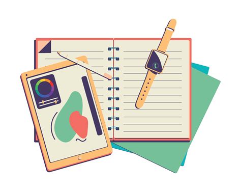 Notepad And Tablet Vector Art At Vecteezy