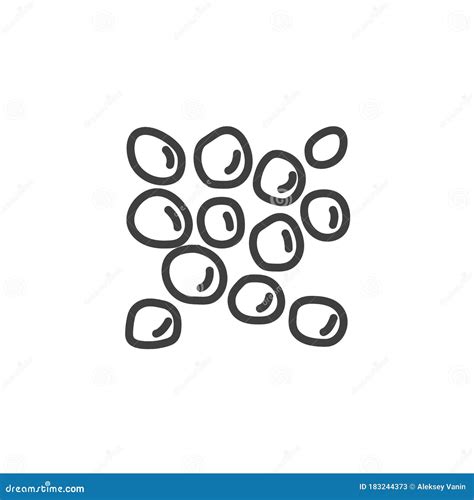 Coccus Bacteria Line Icon Stock Vector Illustration Of Neisseria