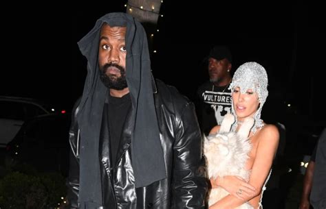 Kanye Wests Wife Steps Out With Very Minimal Clothing Covers Herself