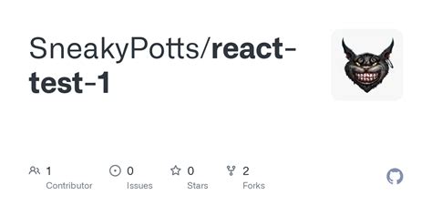 GitHub SneakyPotts React Test