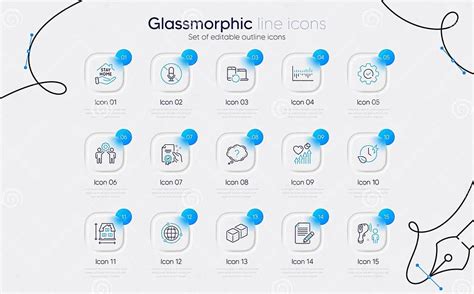Set Of Execute Globe And Certificate Line Icons For Web App Pictogram