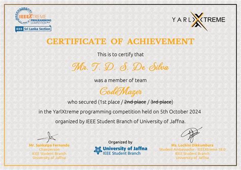 Damath De Silva On Linkedin Codemazer Yarlxtreme Ieee Teamwork