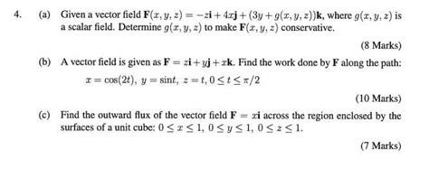 Solved A Given A Vector Field Chegg