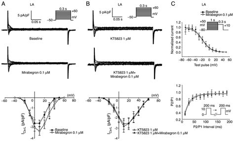 Effects Of Mirabegron On I Ca L In La Myocytes A Tracings And Download Scientific Diagram
