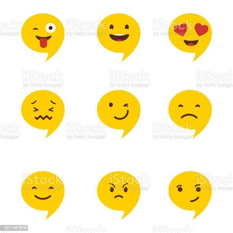 Emoji 아이콘 벡터 세트 노랑에 대한 스톡 벡터 아트 및 기타 이미지 노랑 만화 명랑한 Istock