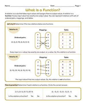 What Is A Function Worksheet Education Worksheets Library