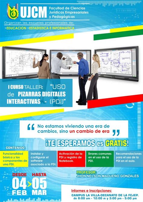 I CURSO TALLER USO DE PIZARRAS DIGITALES INTERACTIVAS Universidad José Carlos Mariátegui