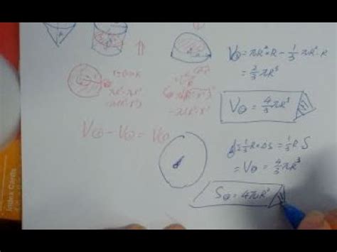 球的体积和表面积公式推导 v YouTube