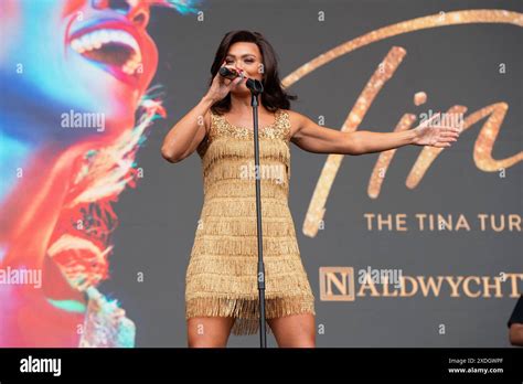 Zoe Birkett Performs As Tina Turner In Tina The Musical At West End