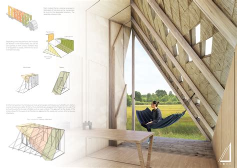 Architecture Project Triangular Structures Crafted From Recycled Wood And Fiberglass For