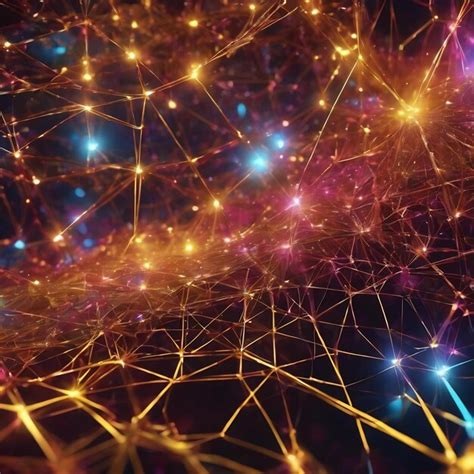 Premium Ai Image 3d Render Of An Abstract Network Communications Background With Cyber Particles