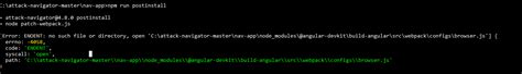 Unable To Run Post Install · Issue 536 · Mitre Attackattack Navigator