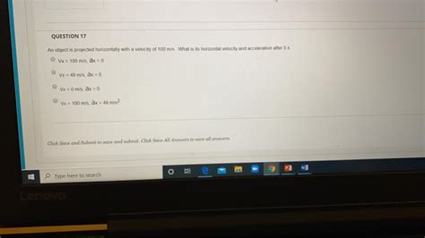 Solved Question 14 A Projectile Is Projected From The Origin
