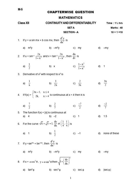 Continuity And Differentiability Pdf Function Mathematics Abstract Algebra