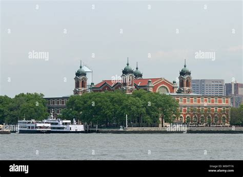Ellis Island Main Building Entrance Which Now Houses The Immigration