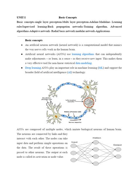 Unit I Afs Pdf Artificial Neural Network Machine Learning