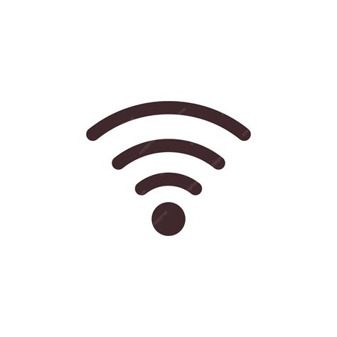 Значок Wi Fi Хороший символ передачи сигнала Wi Fi с линейными волнами