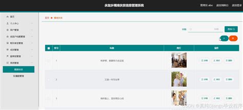 springboot毕设 永加乡精准扶贫信息管理系统 程序 论文 csdn博客