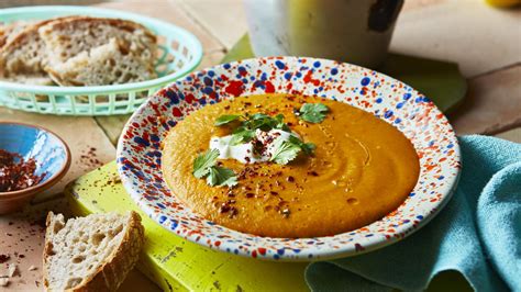 Spicy Parsnip Carrot Lentil And Harissa Soup Recipe Bbc Food
