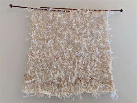 My Mom Is Slowly Knitting A Scarf Made Completely From Tea Bag Strings