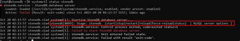 Mysql Script Is Not Taking Systemctl Commands Server Fault