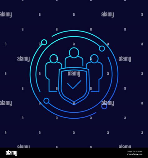 Security Team Icon Linear Design Stock Vector Image And Art Alamy